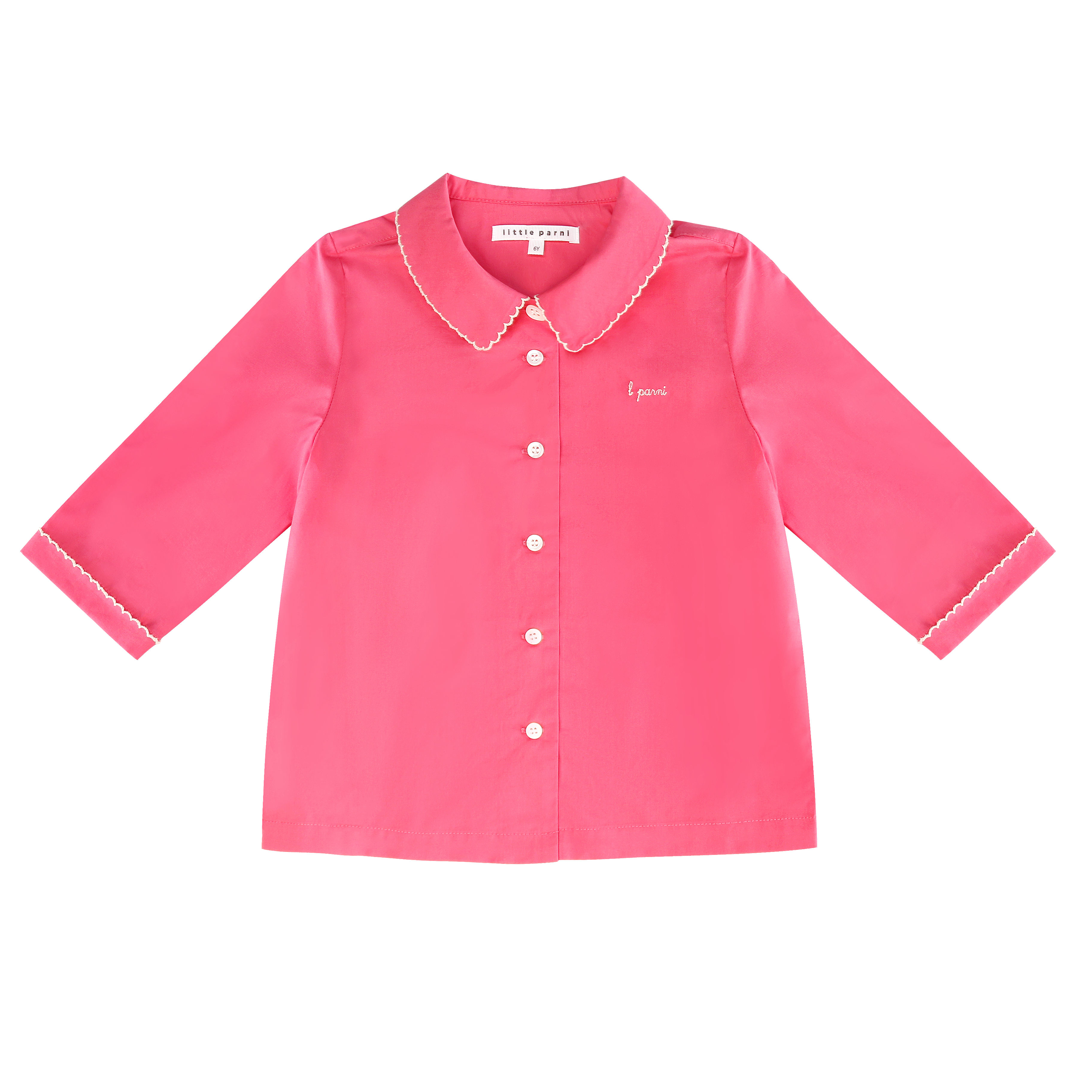 Little Parni Pink Pico Signature Shirt – bubblegumkids