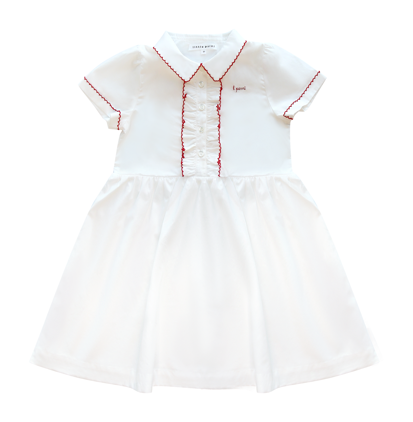Little Parni Pink Pico Dress - Short Sleeves – bubblegumkids